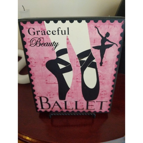 Hobby Lobby | Accessories | Ballet Sign Pink And Black Wooden Hobby ...